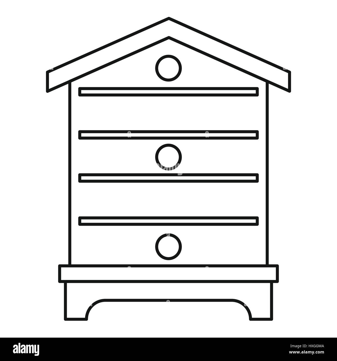 Hive icon, outline style Stock Vector Image & Art - Alamy