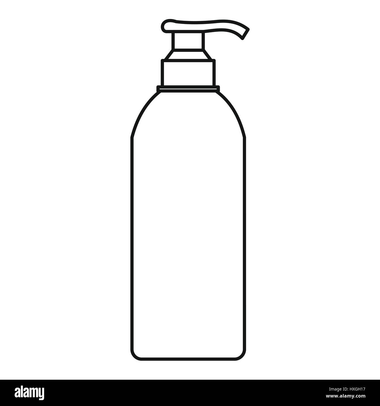 Shampoo Bottle Outline Drawing