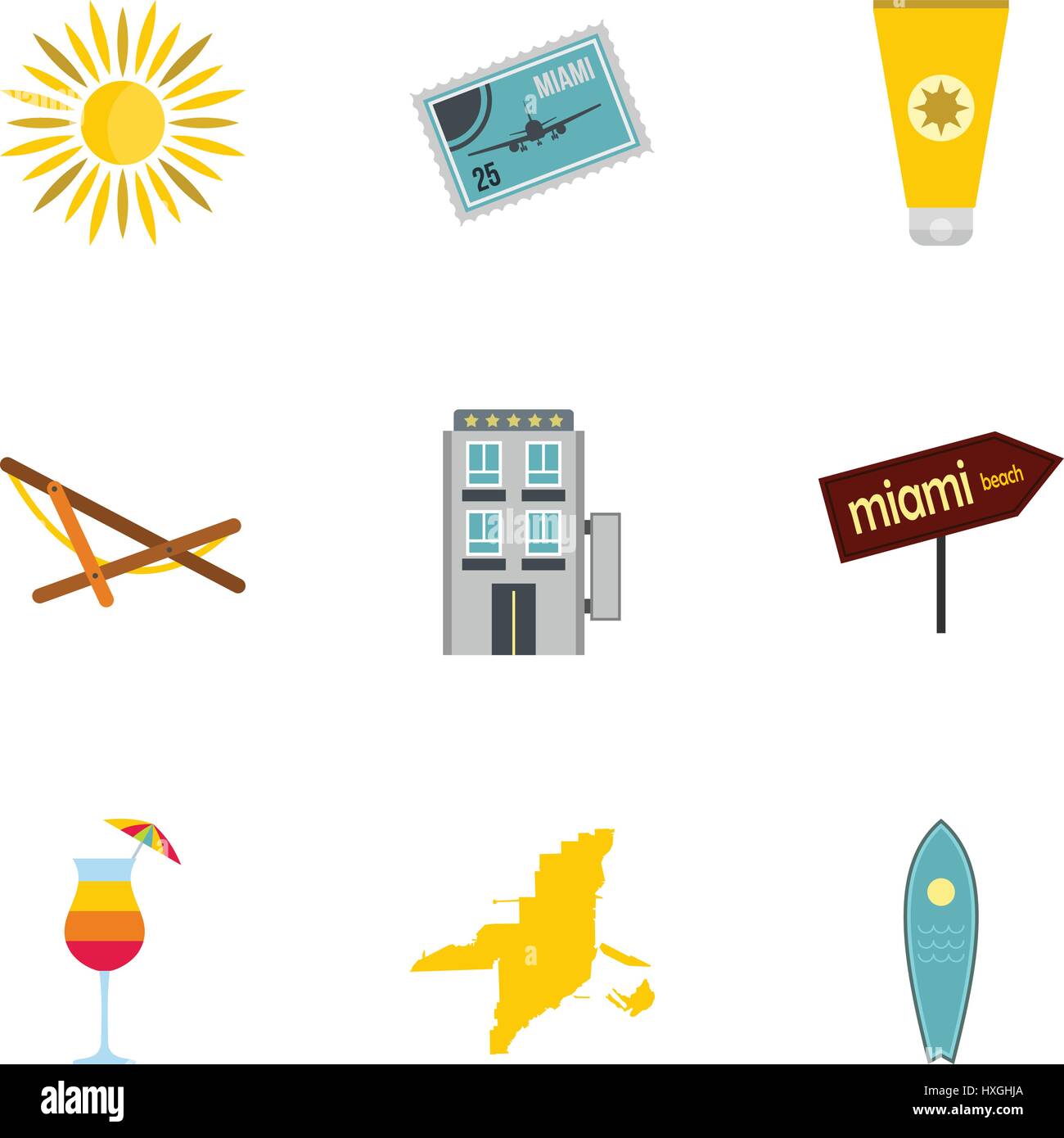 Miami beach hotel Stock Vector Images - Alamy