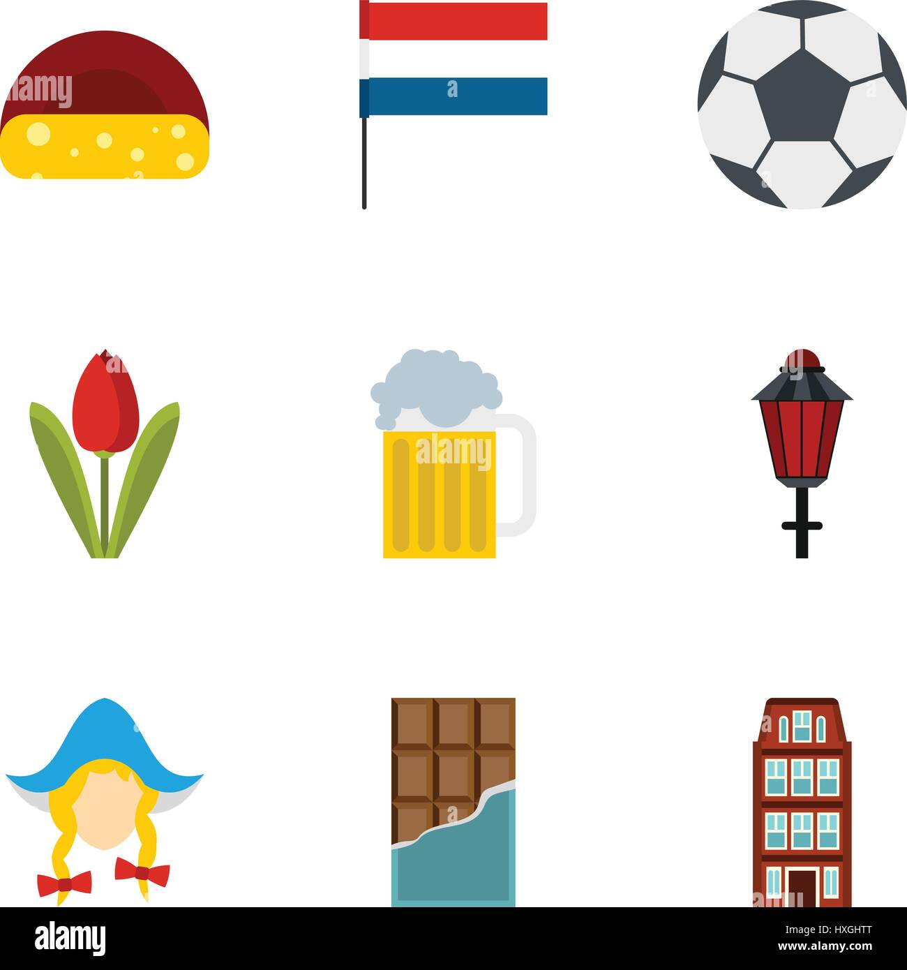 Tourism in Holland icons set, flat style Stock Vector Image & Art - Alamy