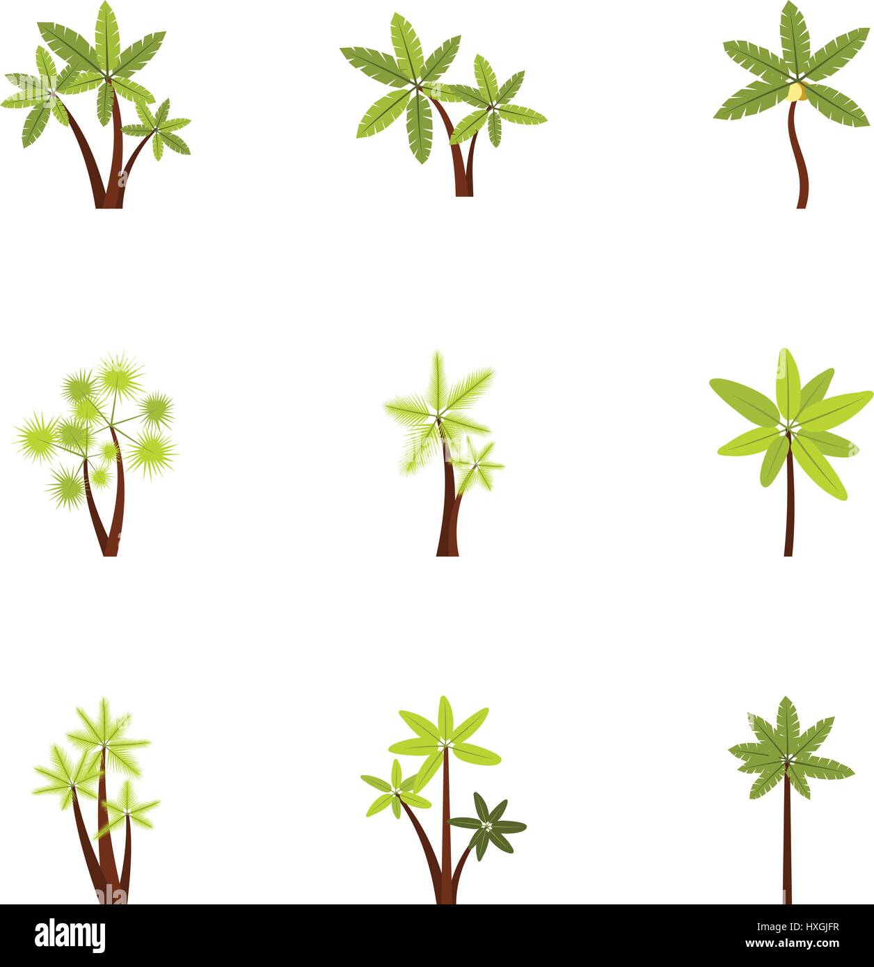 White palm tree trunks Stock Vector Images - Alamy