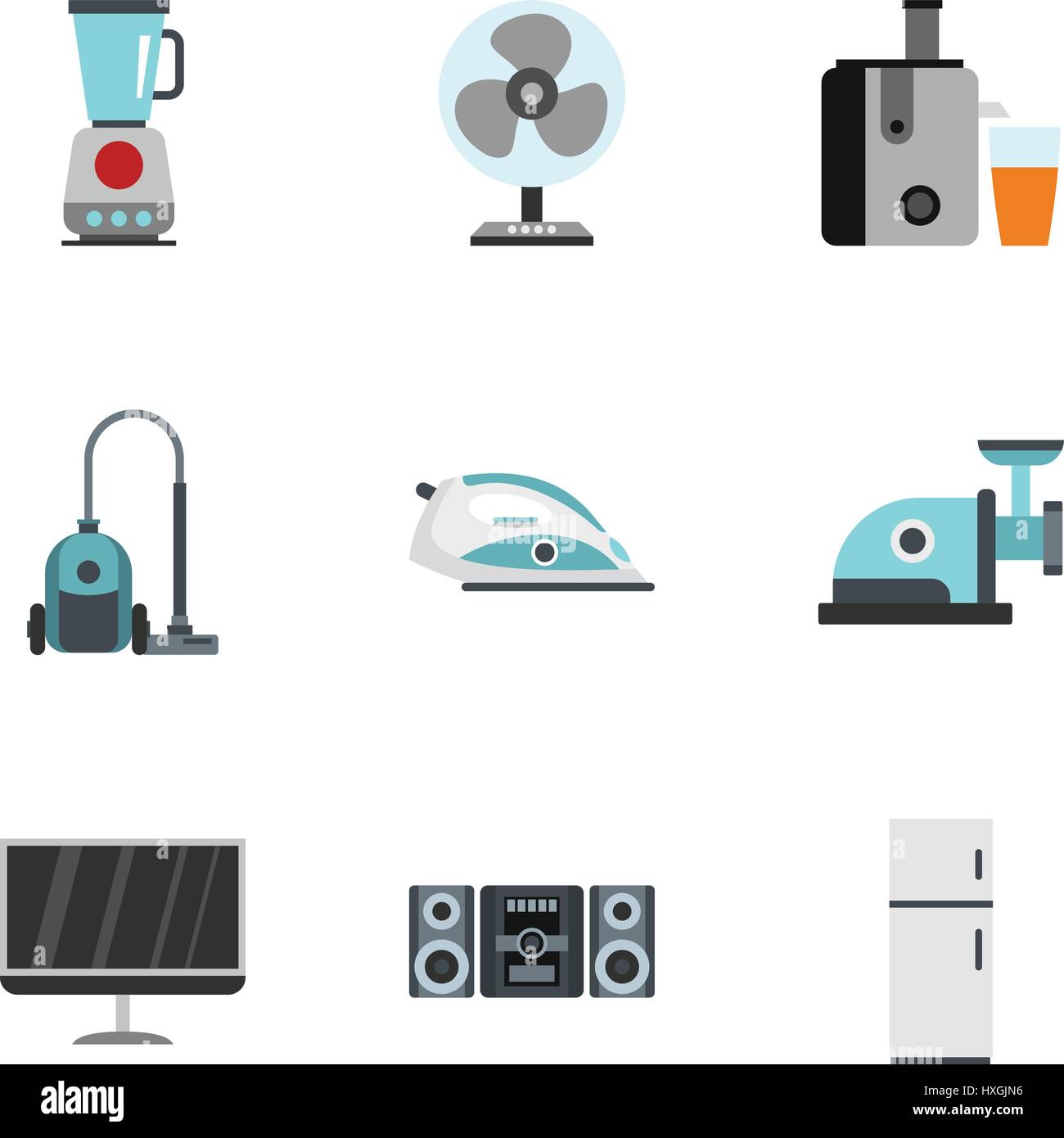 Devices for home icons set, flat style Stock Vector Image & Art - Alamy