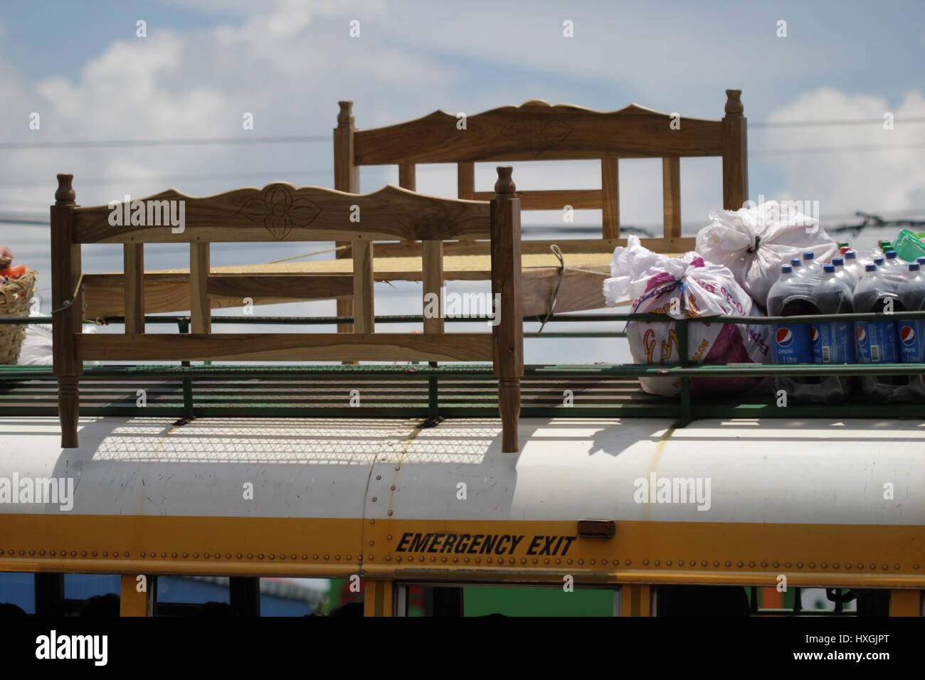 Distributing, carrying furniture and other goods on top of the old ...