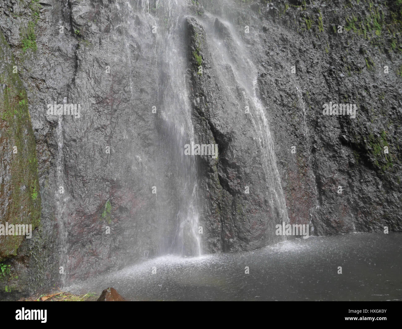 Waterfall, quite dry but cold water on a waterfall Stock Photo - Alamy
