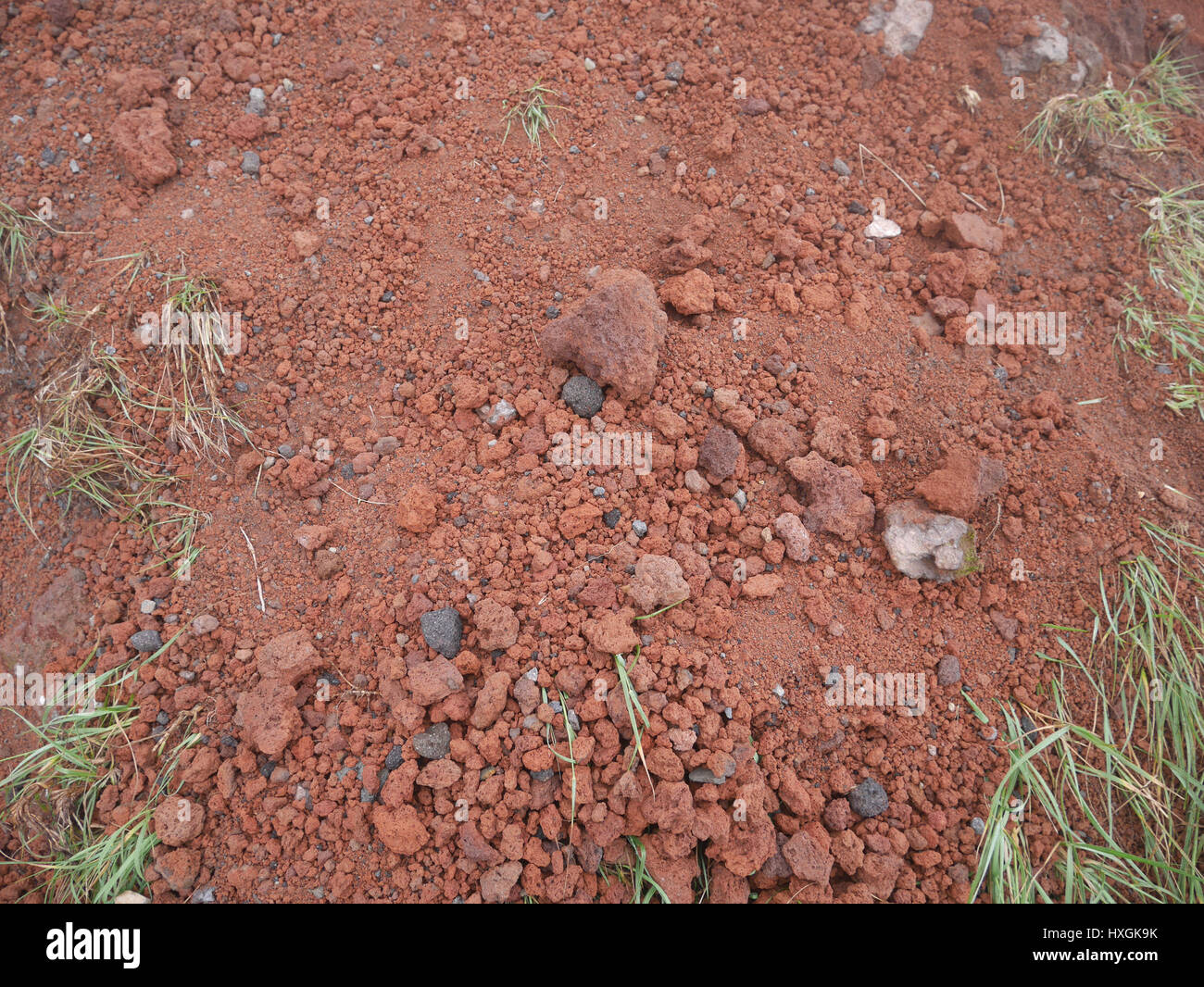 Red lava rocks on the volcano during hike Stock Photo - Alamy