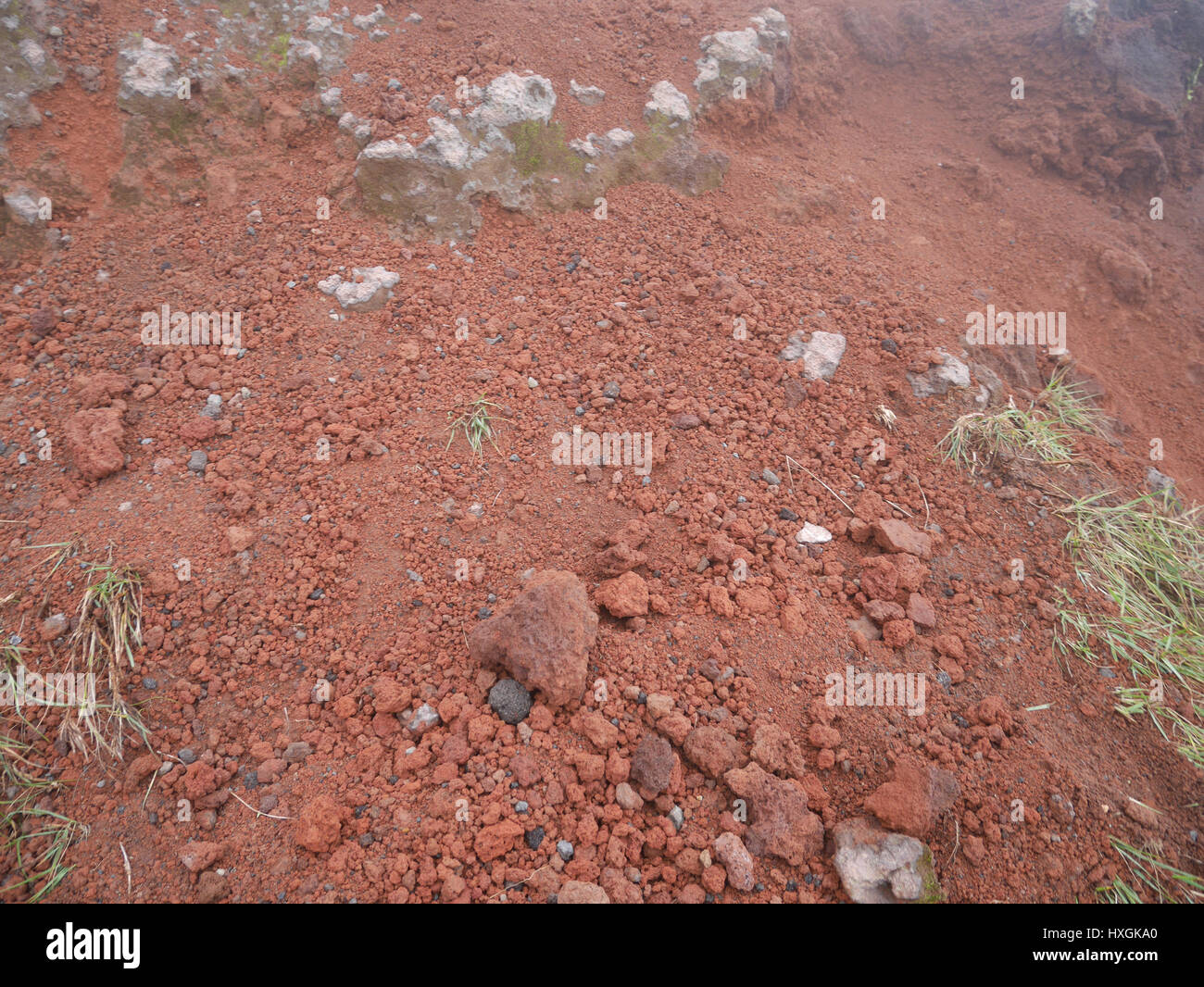 Red lava rocks on the volcano during hike Stock Photo - Alamy