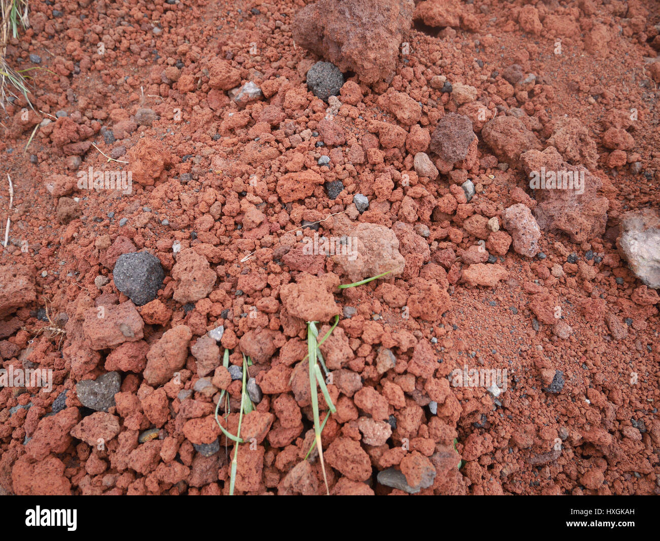 Red lava rocks on the volcano during hike Stock Photo - Alamy