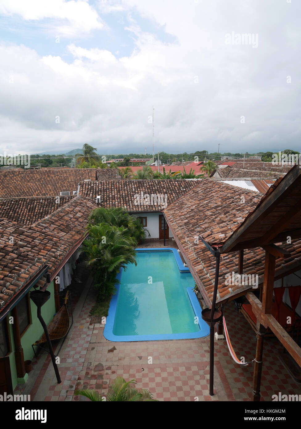 Swimming pool in very good hotel in Nicaragua Granada Stock Photo - Alamy