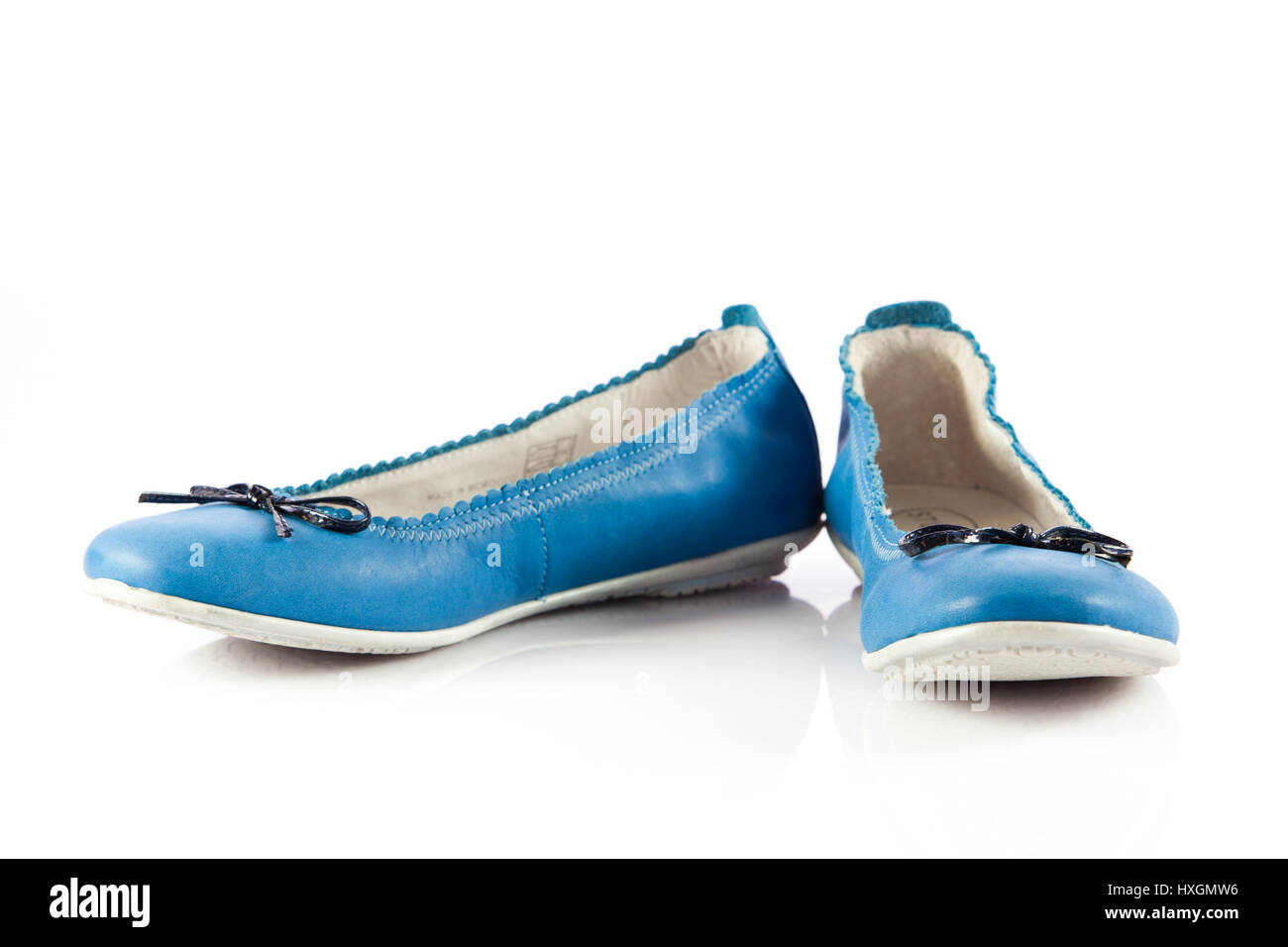 blue dress shoes. children's shoes isolated on a white background Stock ...