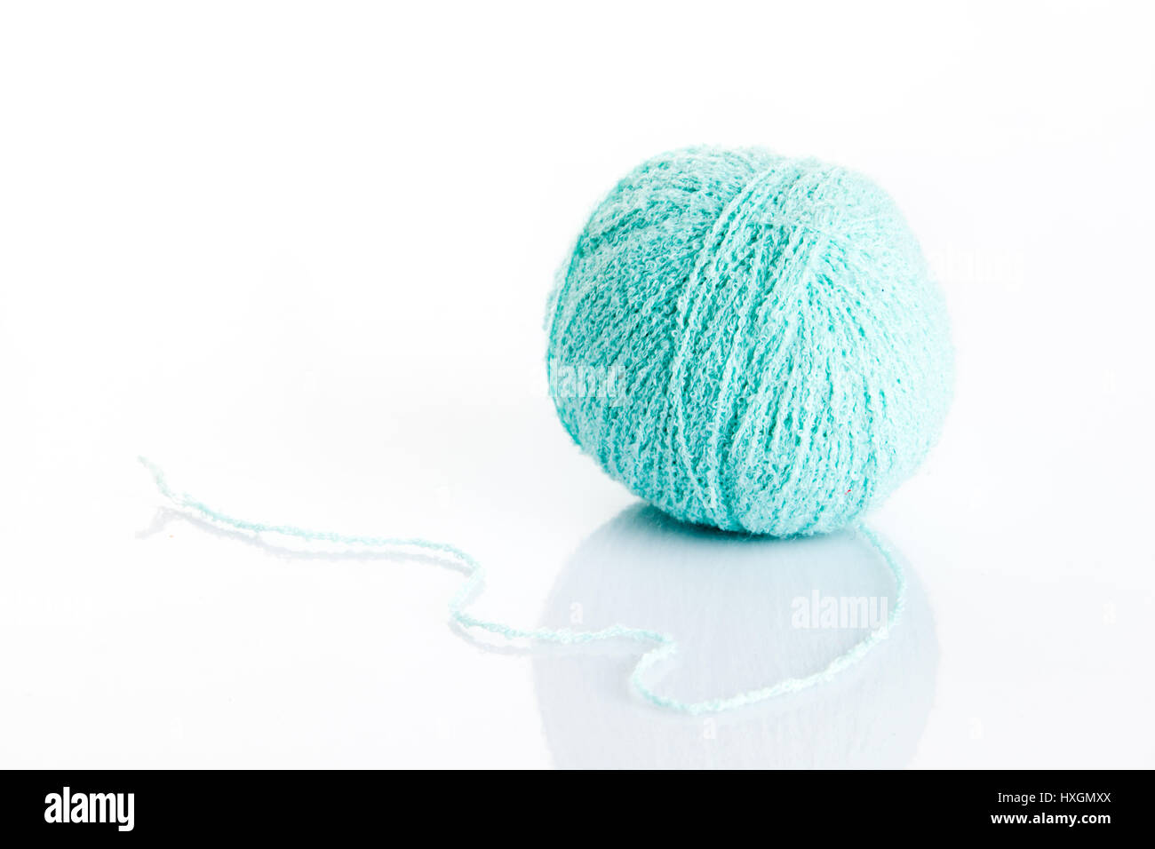 ball of yarn on white background Stock Photo - Alamy