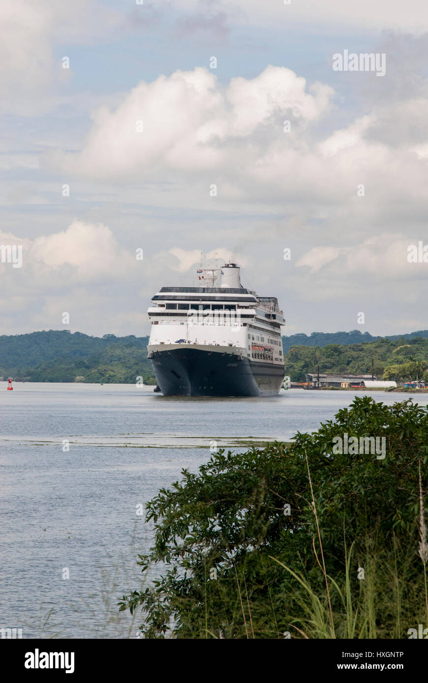 MS Zaandam - Holland America Cruise Line Ship in Panama Canal - 23.10. ...