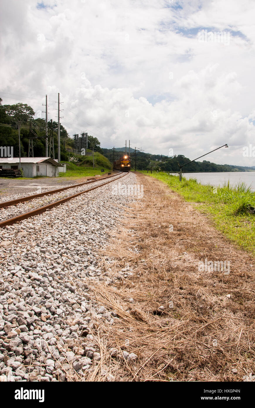 Panama - November 22, 2013: The Panama Canal Railway is a railway line ...