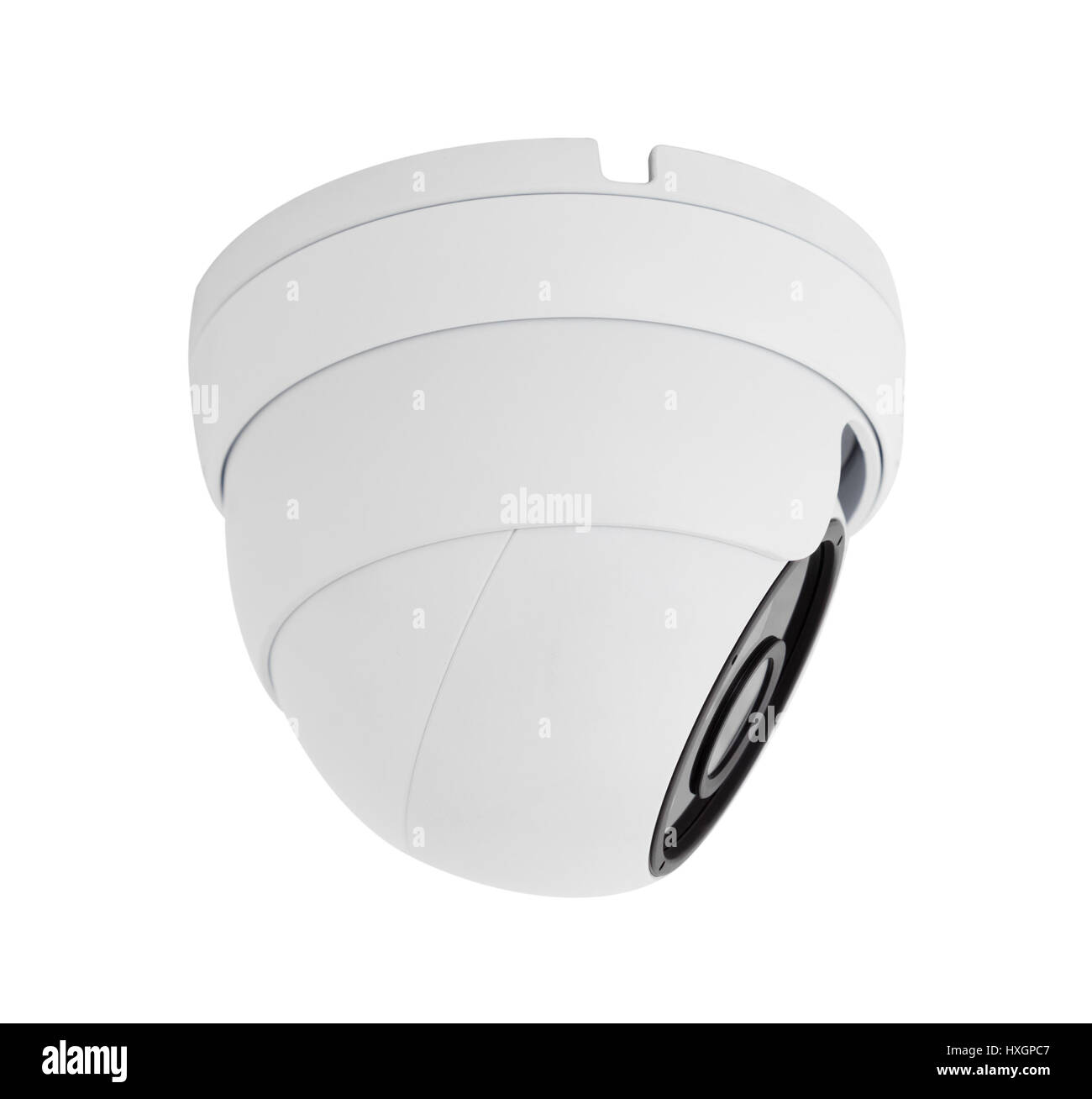 Security camera ceiling type isolated on white background with clipping ...