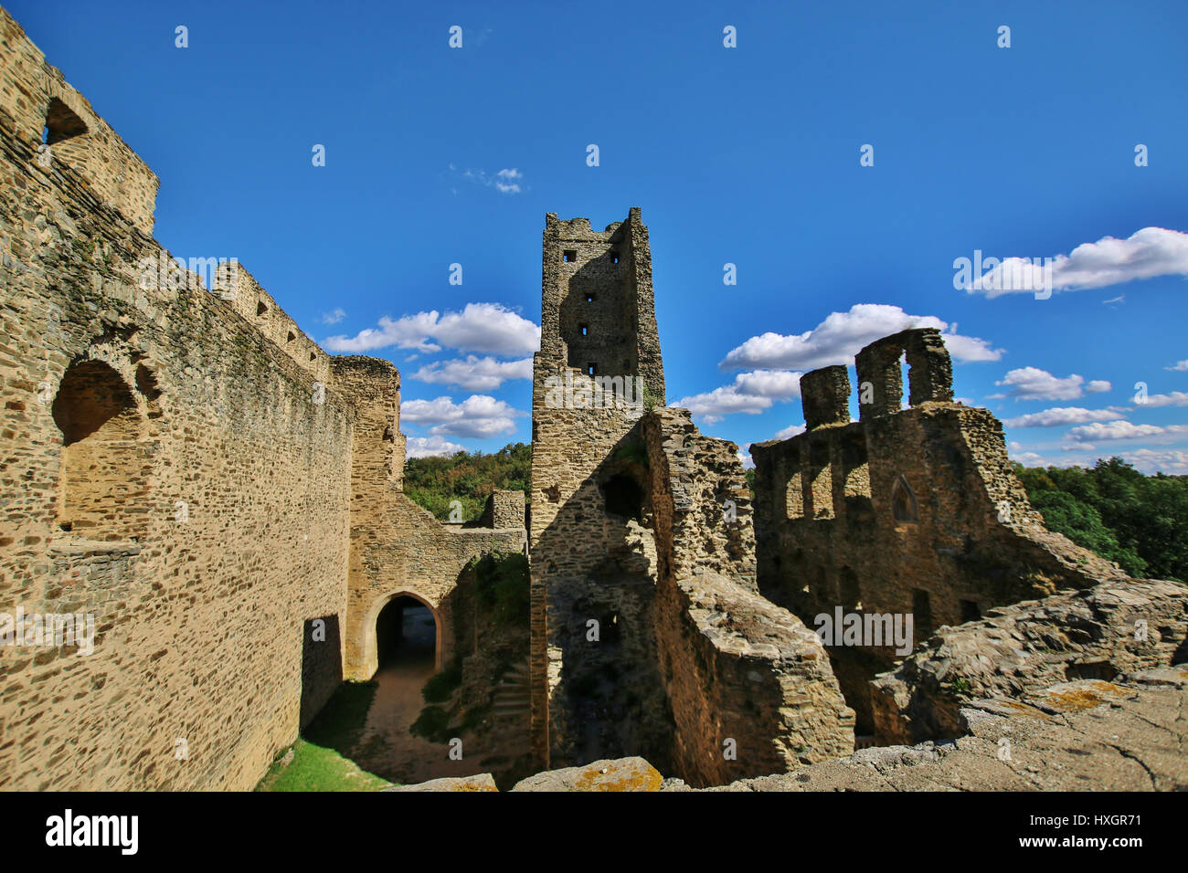 Okor castle ruins hi-res stock photography and images - Alamy