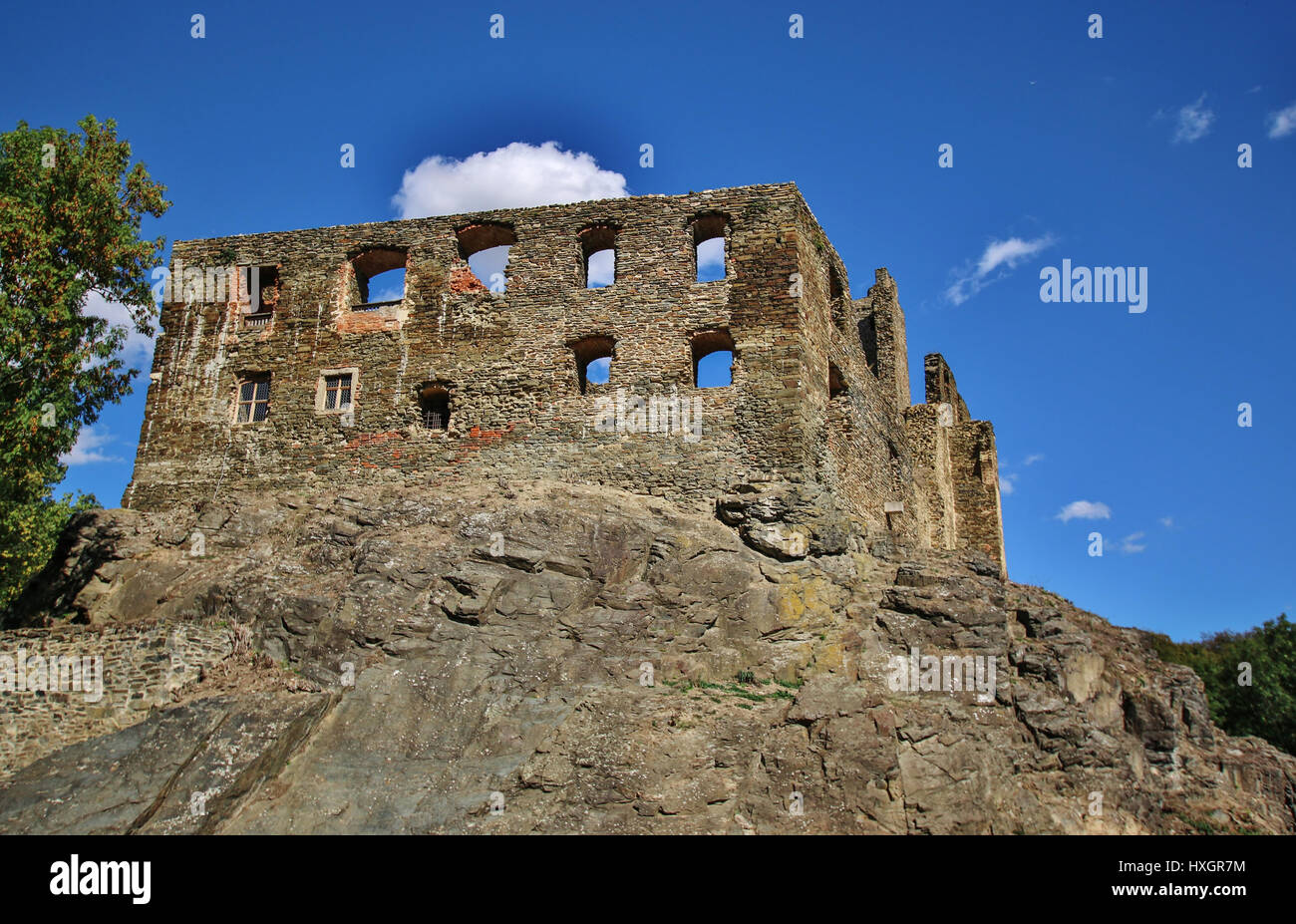 Okor castle ruins hi-res stock photography and images - Alamy