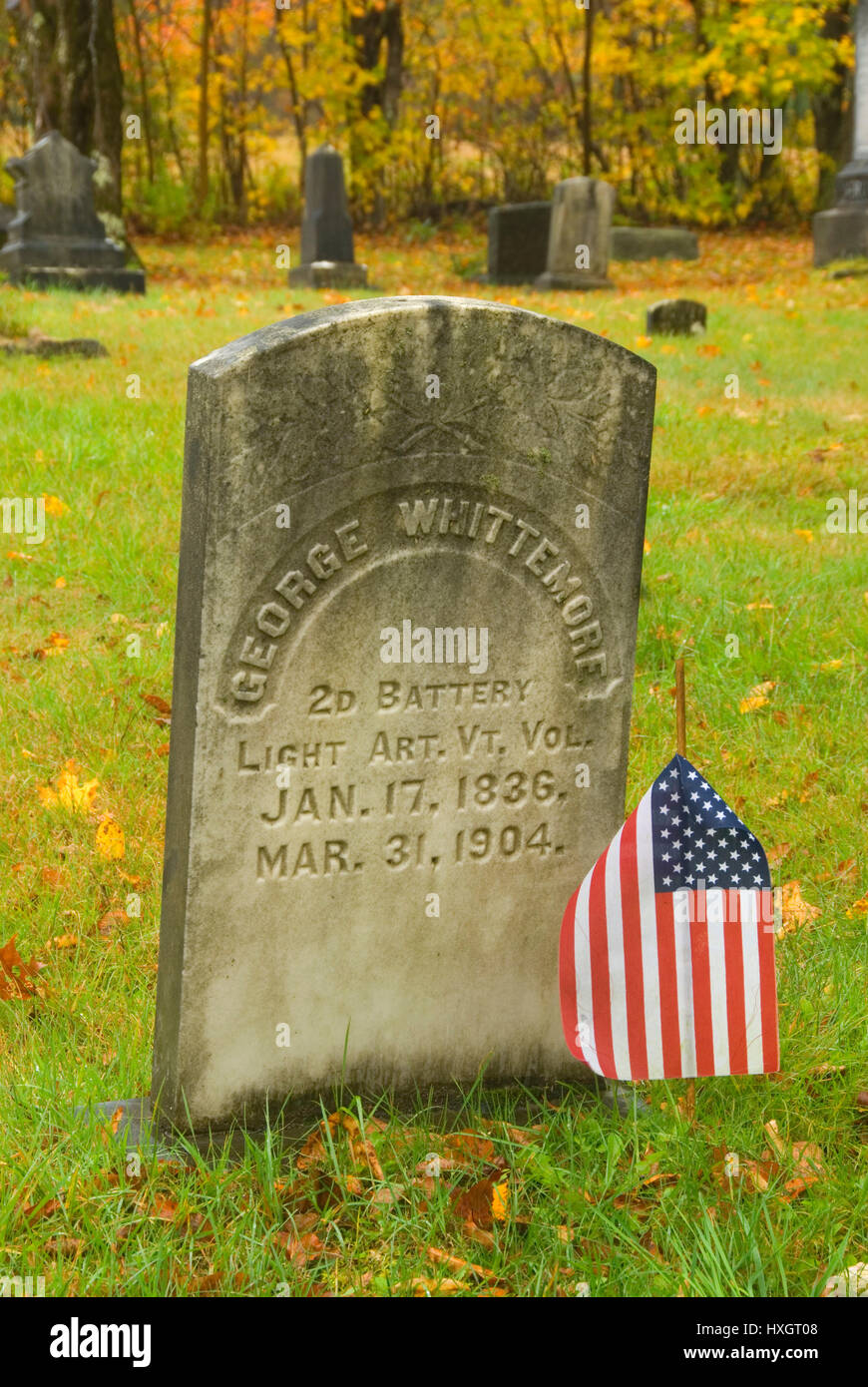 Galvin Cemetery, Green Mountain National Forest, Vermont Stock Photo ...