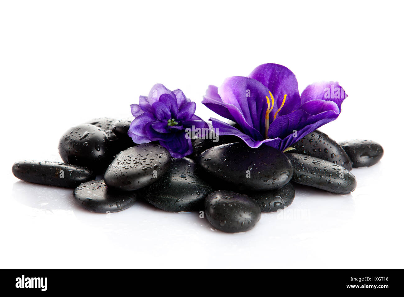 Zen pebbles. background of a spa with stones Stock Photo - Alamy