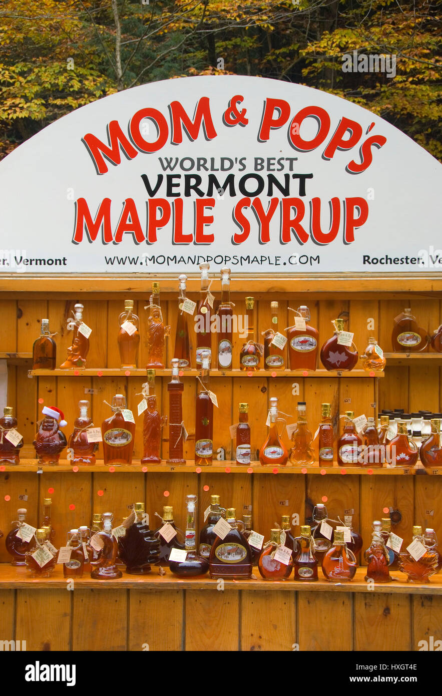 Maple sugar vendor stand, Green Mountain National Forest, Vermont Stock ...