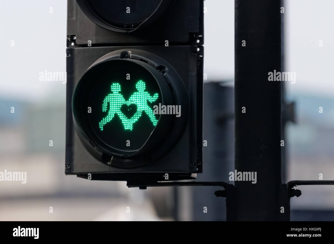 Diversity pedestrian crossing light installed in Trafalgar Square ...