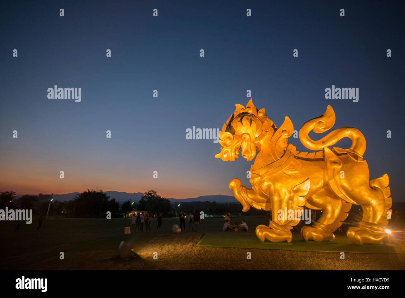 the singha at the singha Park near the city Chiang Rai in North ...