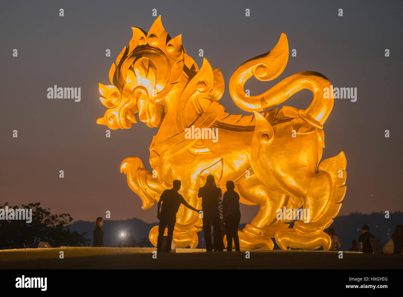 the singha at the singha Park near the city Chiang Rai in North ...