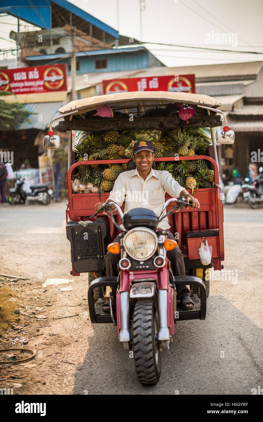 Local people in the street, Siem Reap, Cambodia. Asia Stock Photo - Alamy