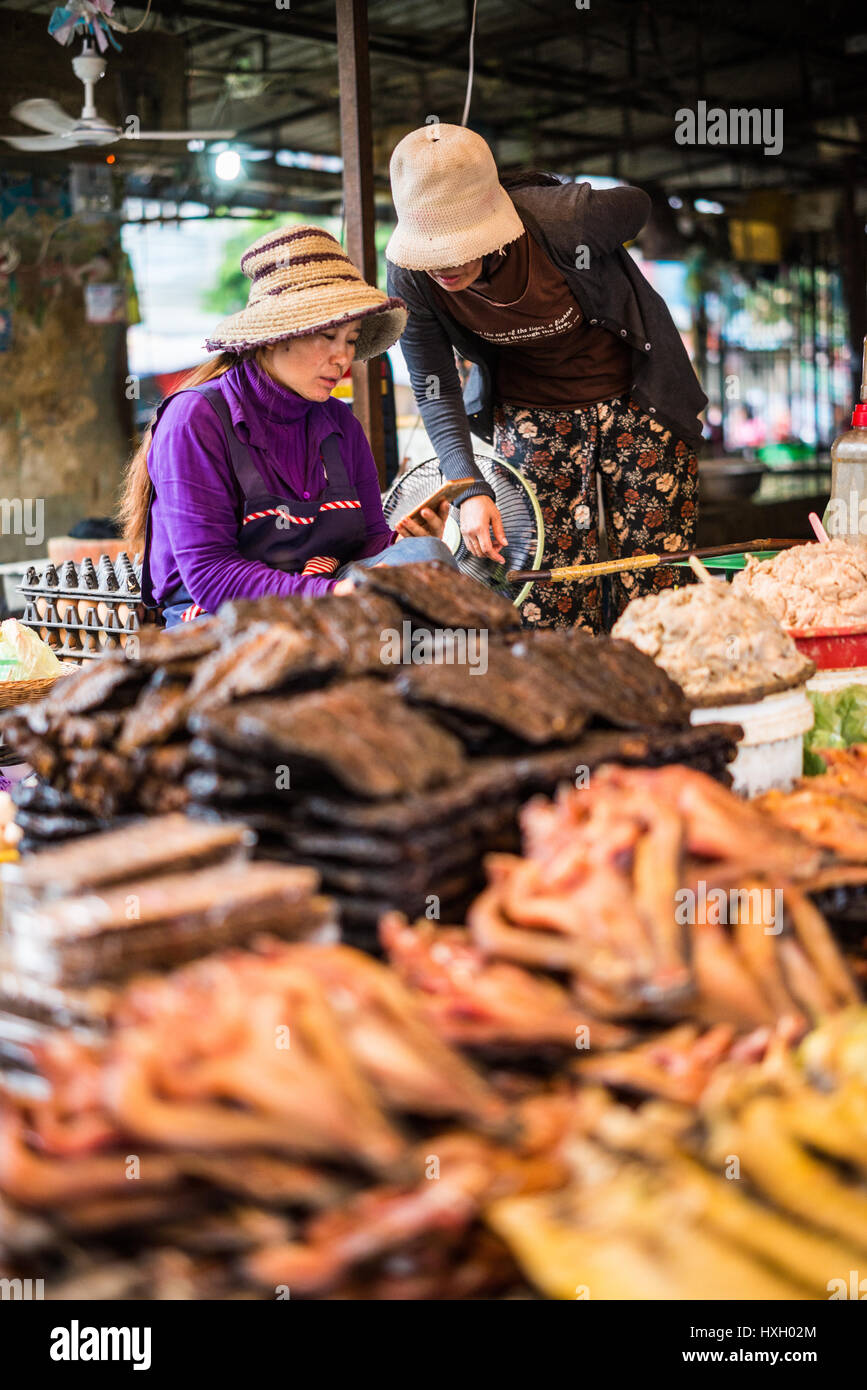 Psar Nat, The central market, Town of Battambang, Battambang Province ...