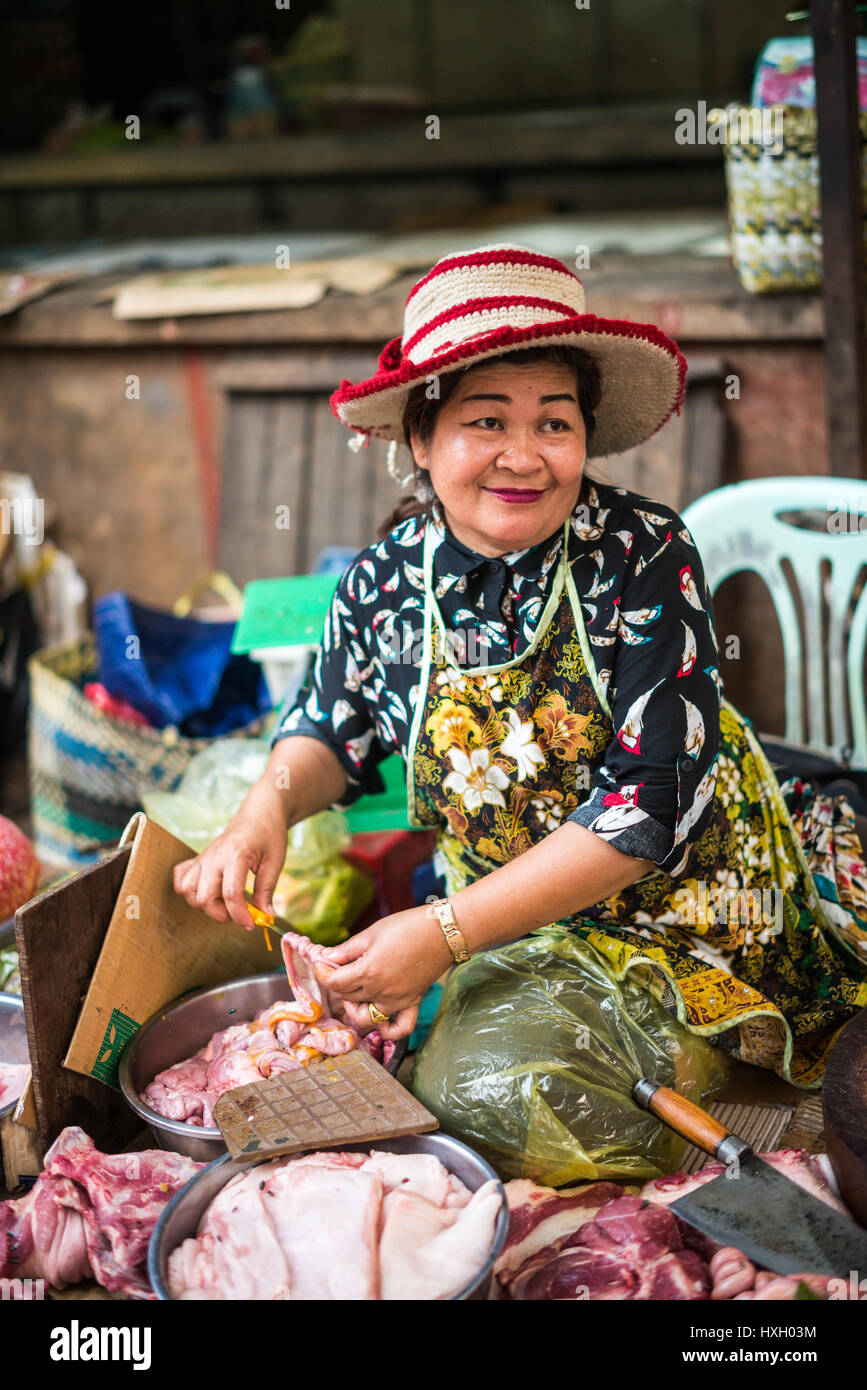 Psar Nat, The central market, Town of Battambang, Battambang Province ...
