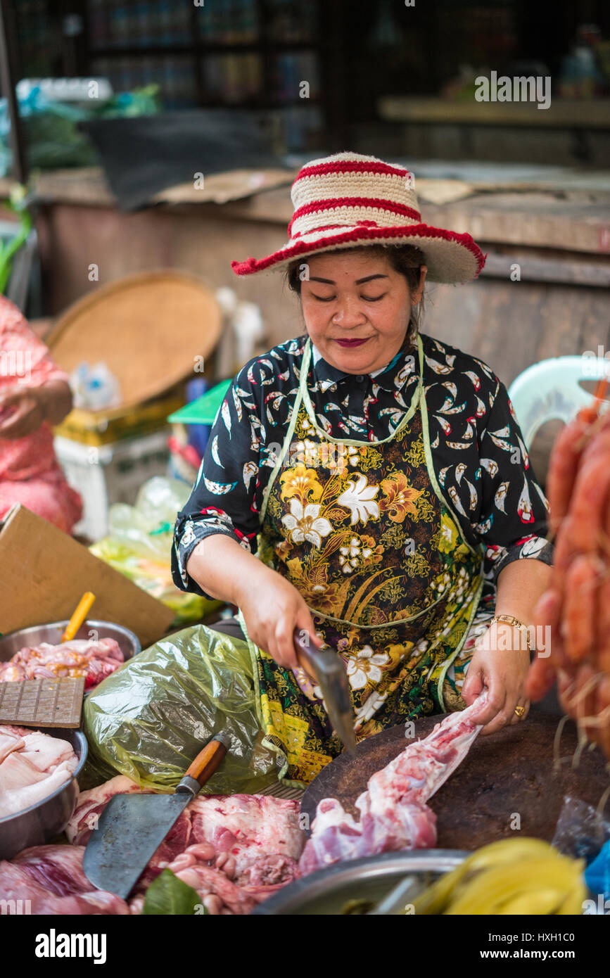 Psar Nat, The central market, Town of Battambang, Battambang Province ...