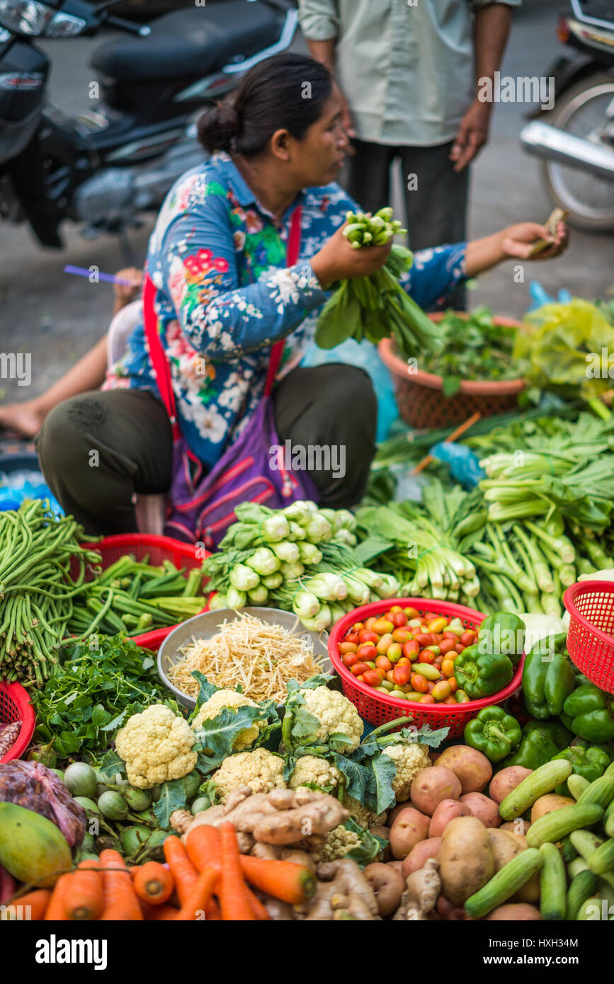Psar Nat, The central market, Town of Battambang, Battambang Province ...