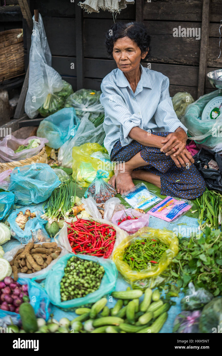 Psar Nat, The central market, Town of Battambang, Battambang Province ...