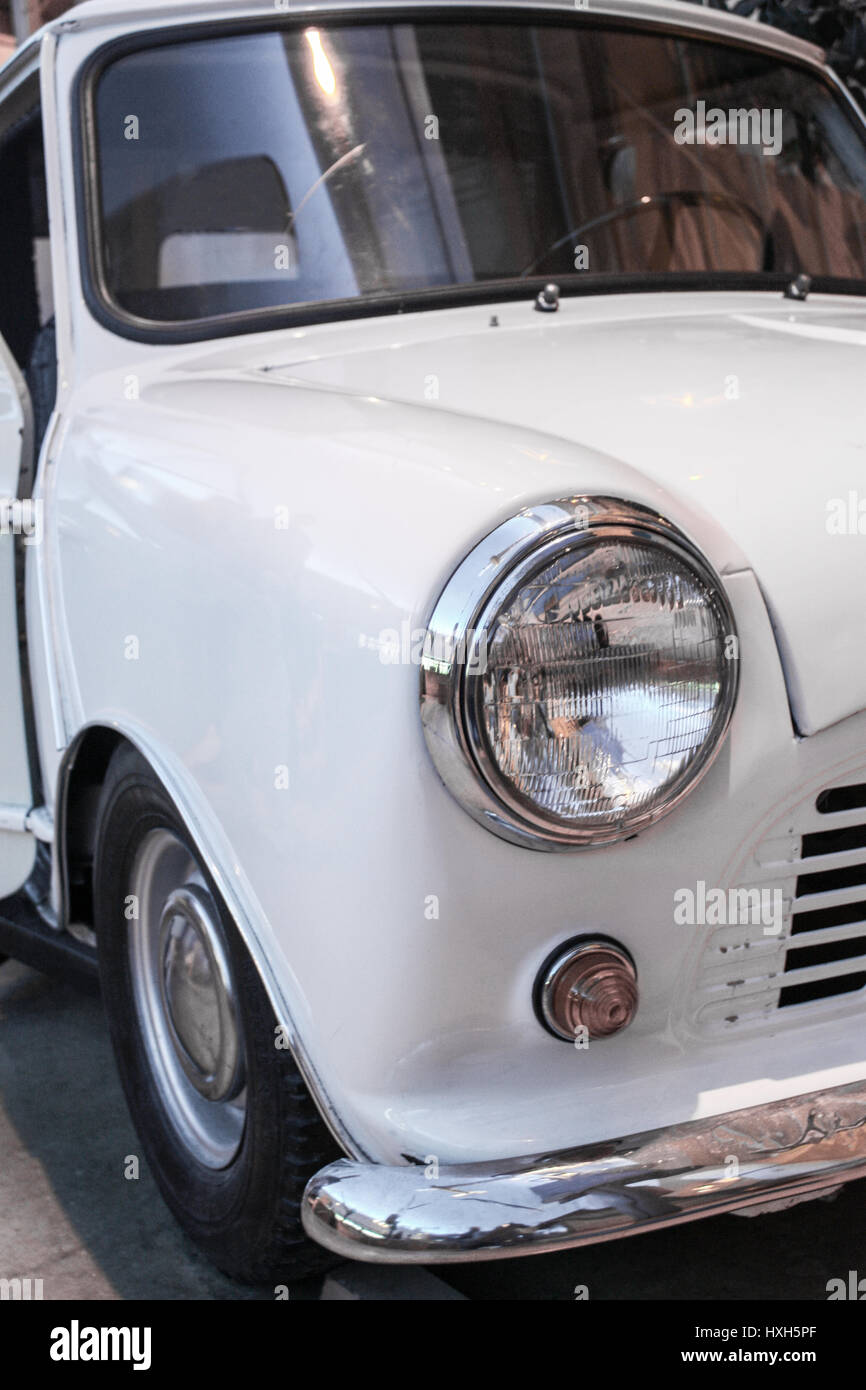 old small white car Stock Photo - Alamy