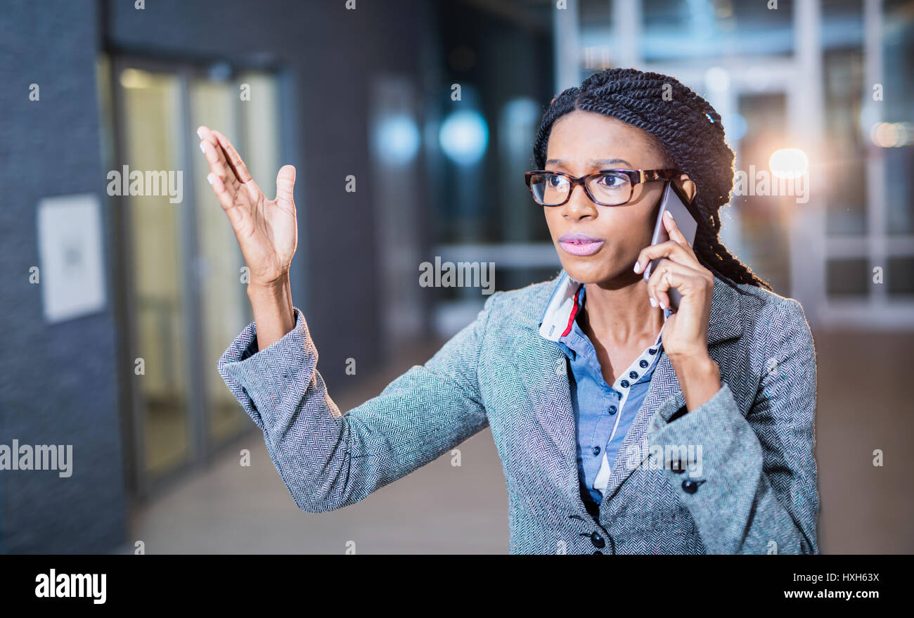 She's frustrated after long day at work Stock Photo - Alamy