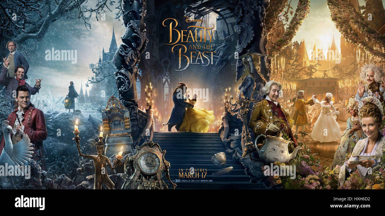 BEAUTY AND THE BEAST, US poster, from left, Kevin Kline, Josh Gad, Luke ...