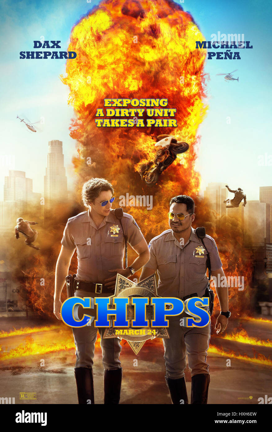 CHIPS, US poster, from left: Dax Shepard, Michael Pena, 2017. © Warner ...