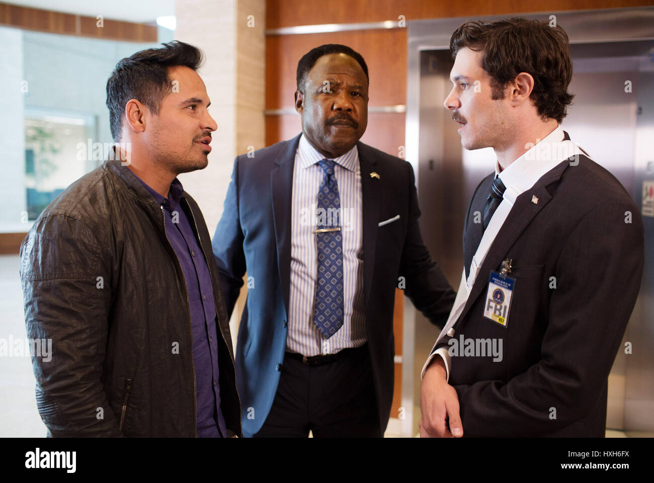 CHIPS, from left: Michael Pena, Isiah Whitlock Jr., Adam Brody, 2017 ...