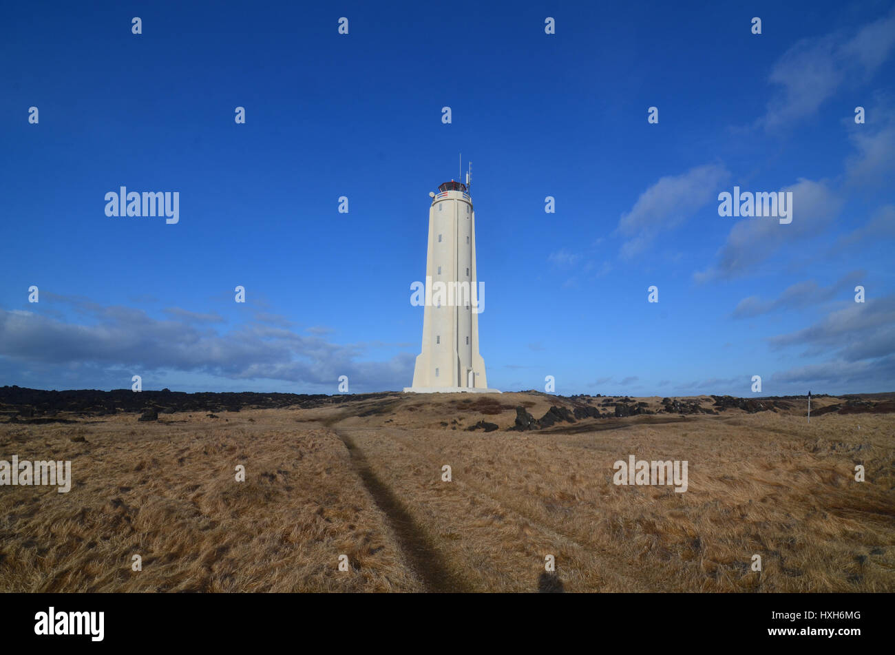 Iceland's Malarrif Lighthouse on Snaefelssnes Peninsula Stock Photo - Alamy