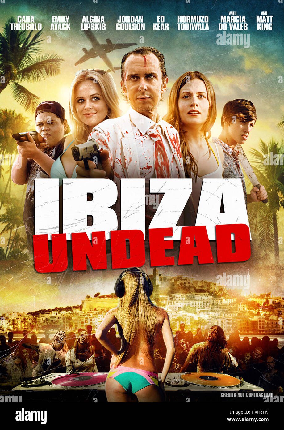 IBIZA UNDEAD, poster, from left: Ed Kear, Emily Atack, Matt King, Cara ...