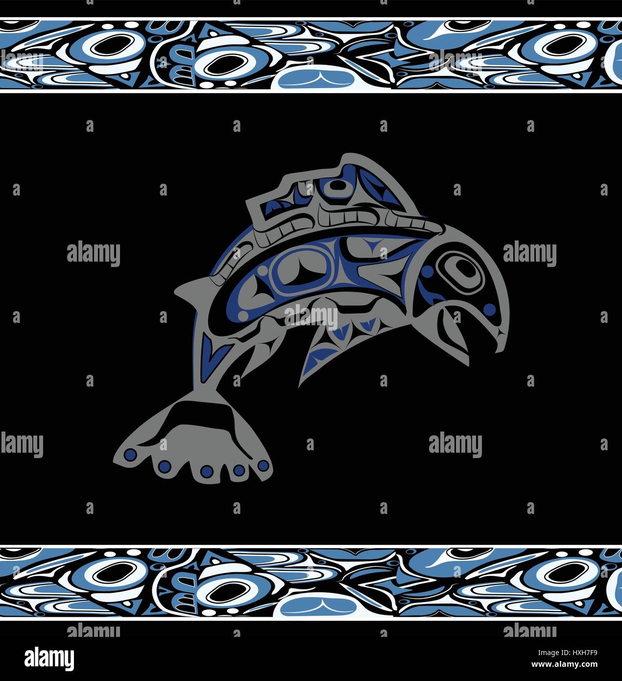 Salmon america Stock Vector Images - Alamy