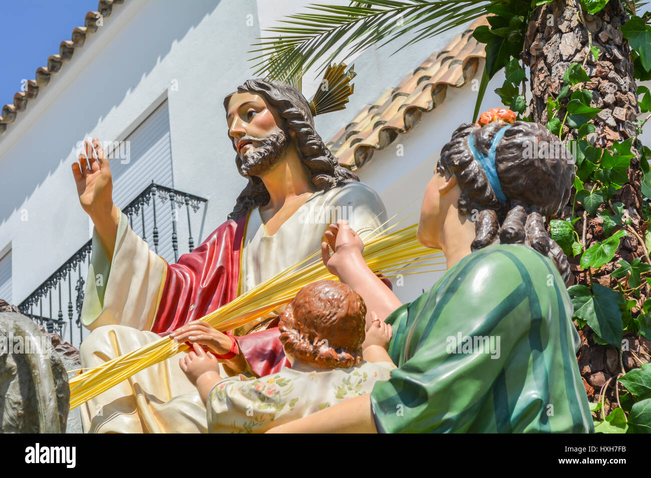 Holy Week in Spain, procession of "The triumphal entry of Jesus into ...