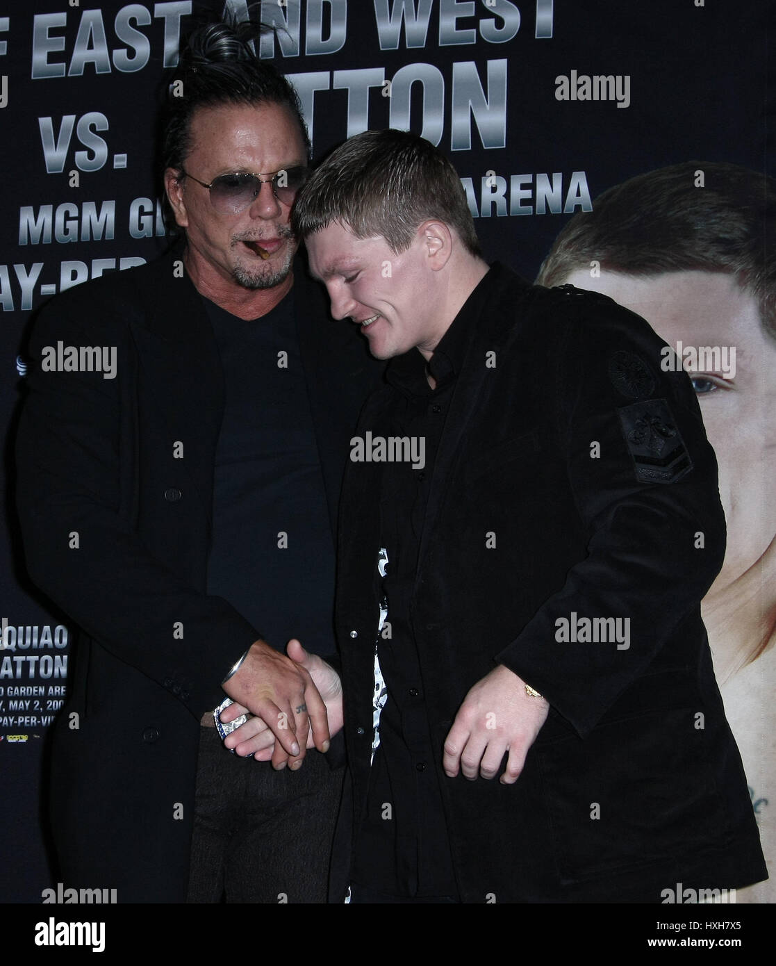 MICKEY ROURKE RICKY HATTON ACTOR & BOXER HOLLYWOOD LOS ANGELES CA USA ...