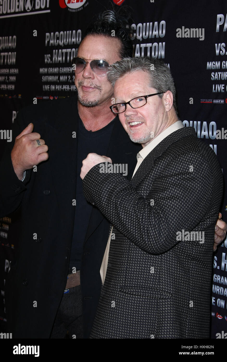 MICKEY ROURKE FREDDIE ROACH ACTOR & BOXING TRAINER HOLLYWOOD LOS ...