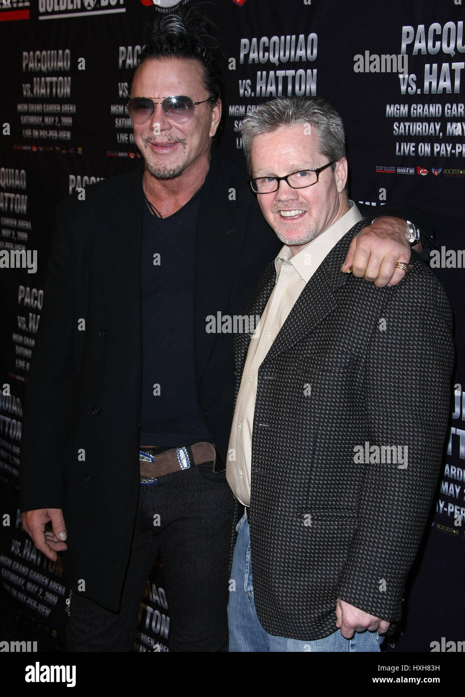MICKEY ROURKE FREDDIE ROACH ACTOR & BOXING TRAINER HOLLYWOOD LOS ...