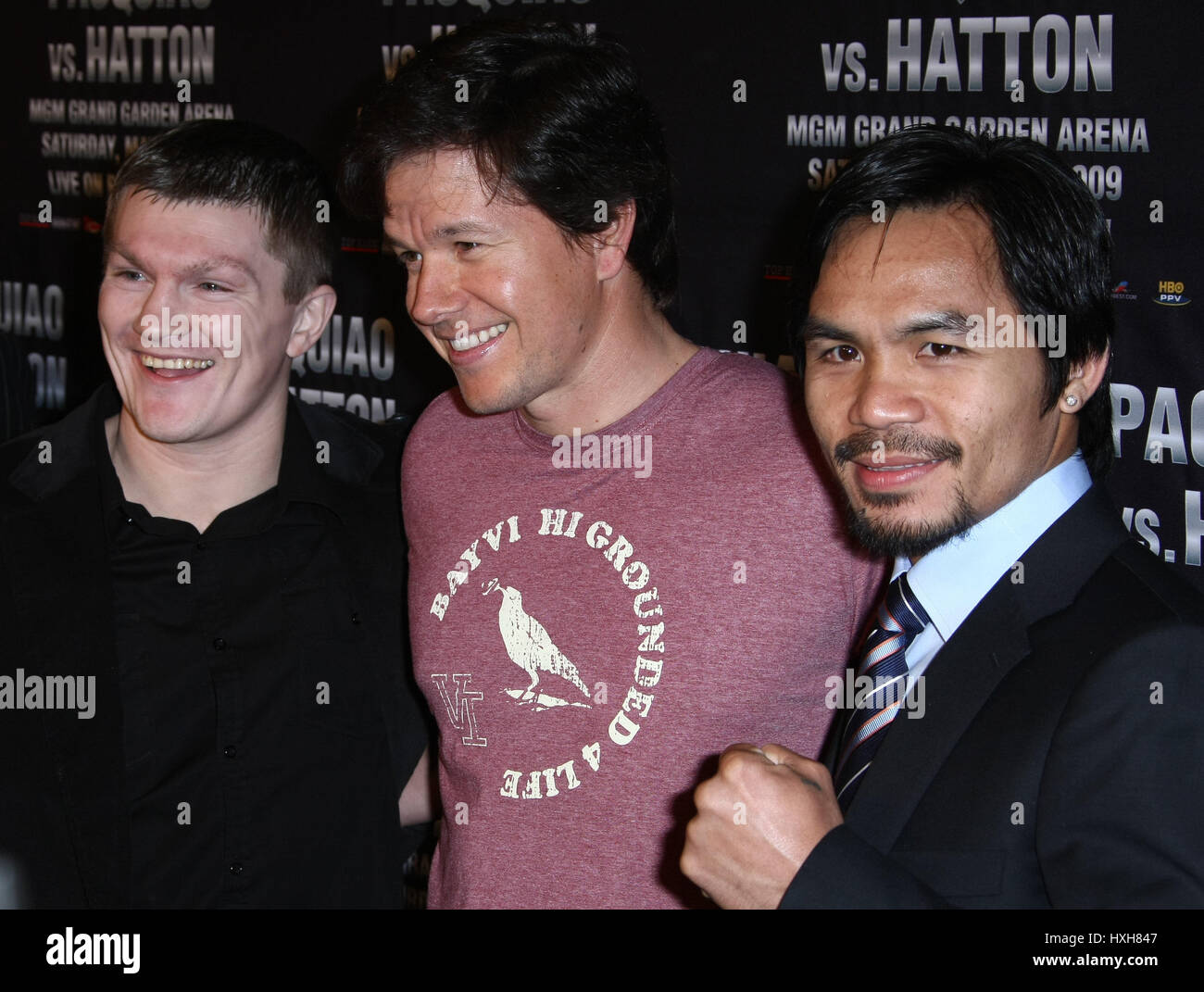 RICKY HATTON MARK WAHLBERG M ACTOR & BOXERS HOLLYWOOD LOS ANGELES CA ...