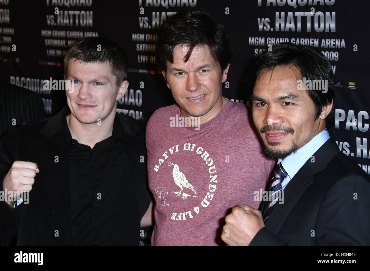 RICKY HATTON MARK WAHLBERG M ACTOR & BOXERS HOLLYWOOD LOS ANGELES CA ...