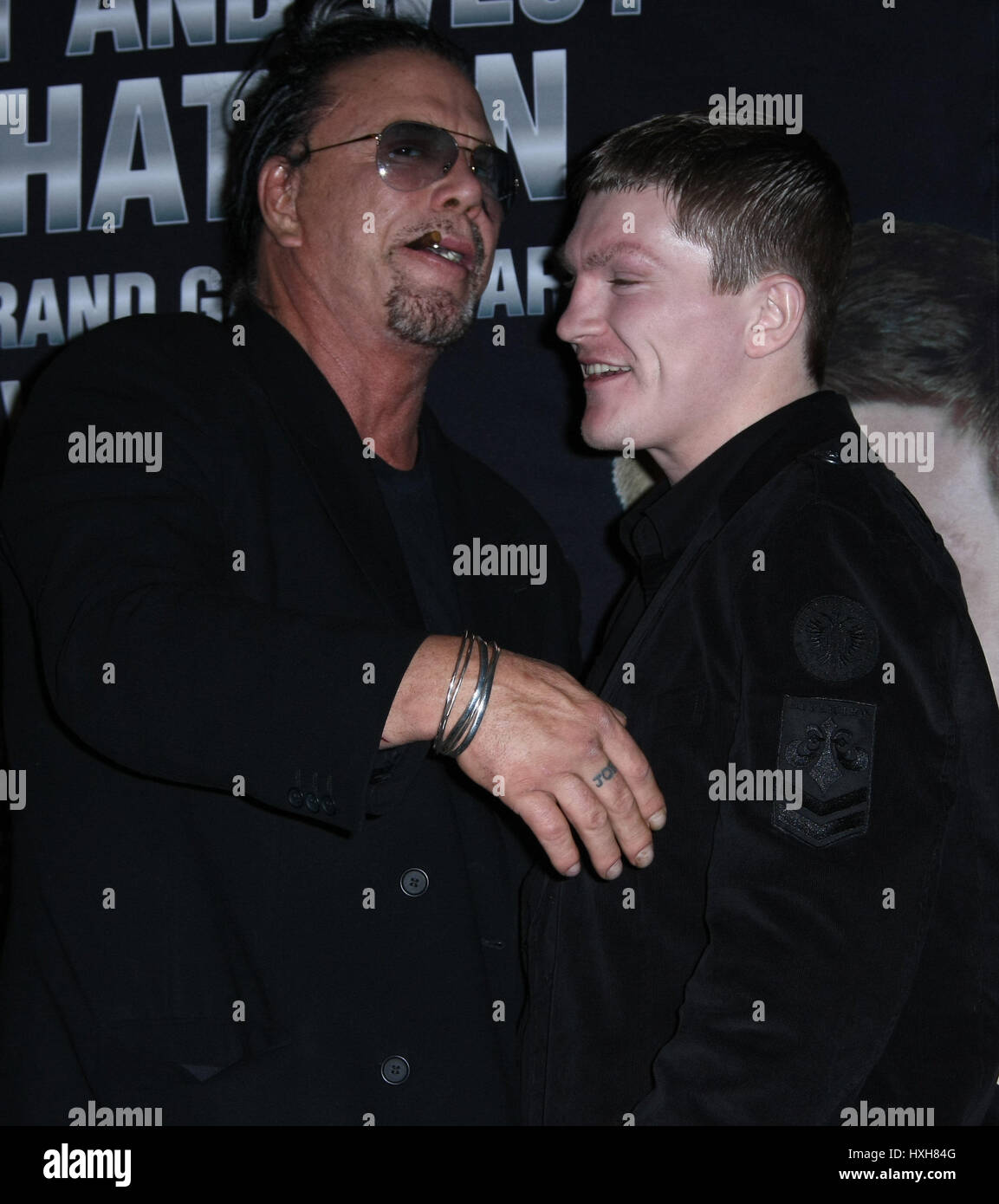 MICKEY ROURKE RICKY HATTON BOXER & ACTOR HOLLYWOOD LOS ANGELES CA USA ...