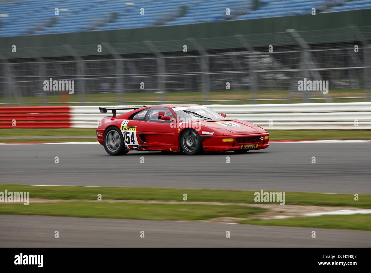 NIGEL JENKINS FERRARI 355 CAR SILVERSTONE TRACK SILVERSTONE RACE TRACK ...