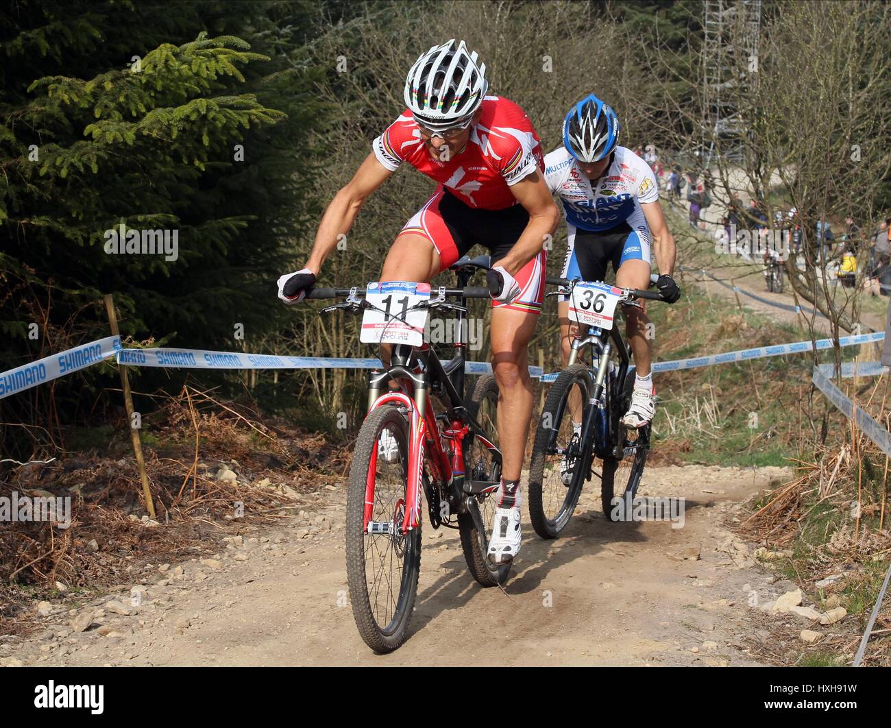 CHRISTOPH SAUSER UCI MOUNTAIN BIKE WORLD CUP DALBY FOREST YORKSHIRE ...