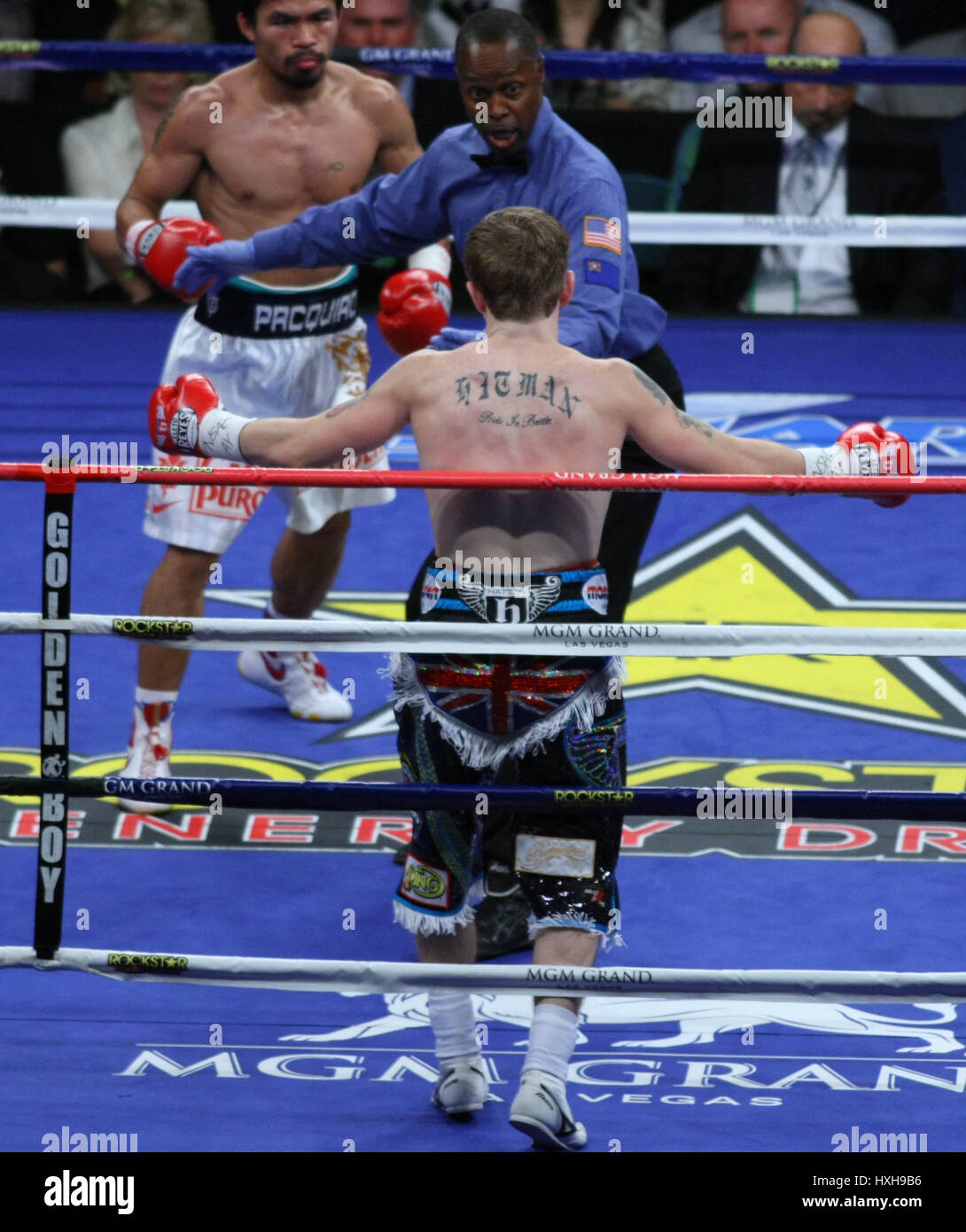 MANNY PACQUIAO RICKY HATTON PACQUIAO V HATTON ROUND 1 LAS VEGAS NV USA ...