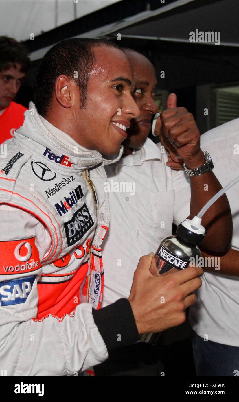 Lewis hamilton 2008 brazil celebrat* hi-res stock photography and ...